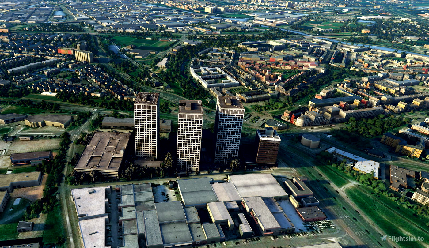 Rotterdam - 3 towers Marconiplein. (Lee Towers) for Microsoft Flight ...