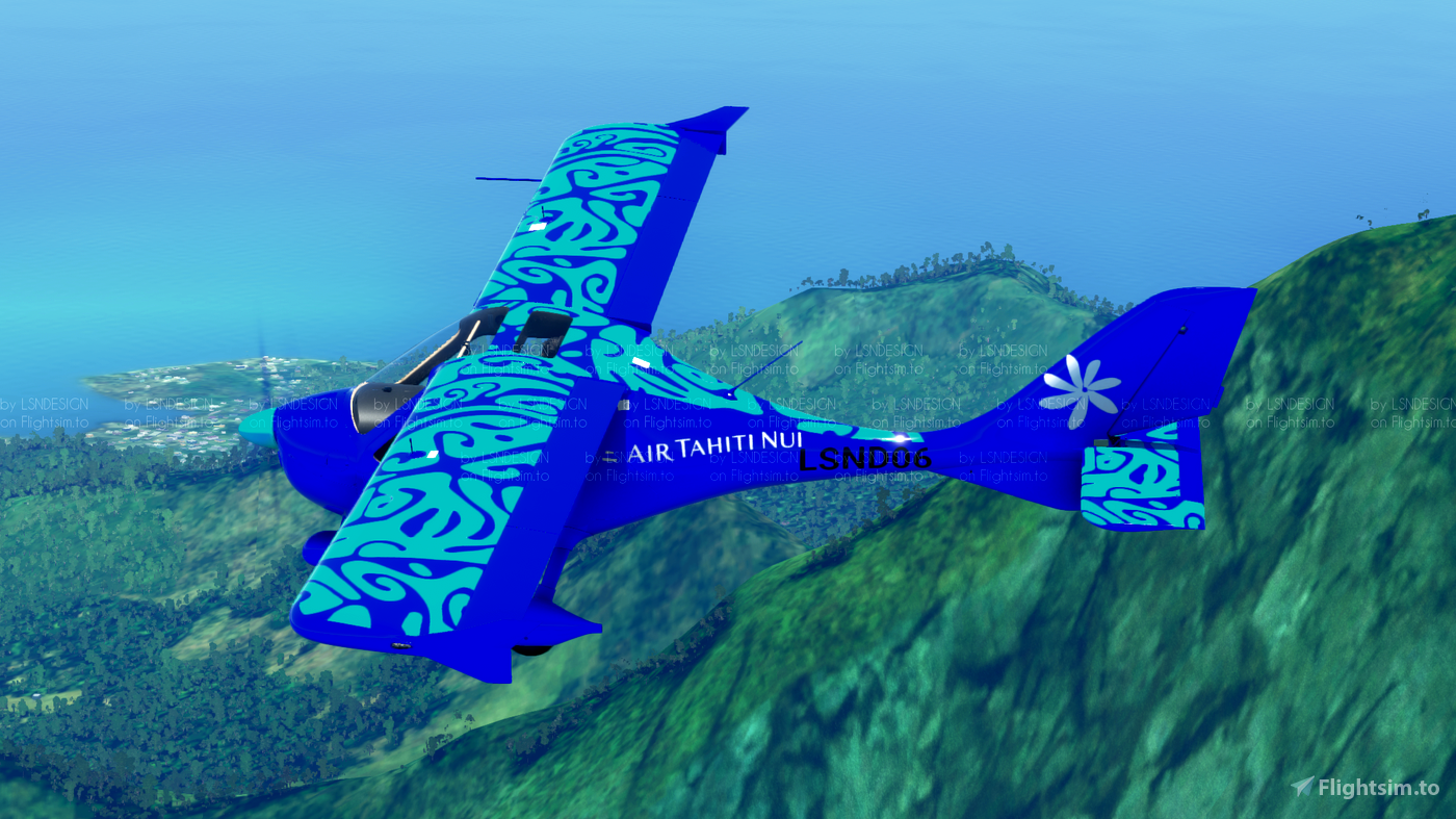 Air Tahiti Nui Flight Design CT + cockpit beach for Microsoft Flight ...
