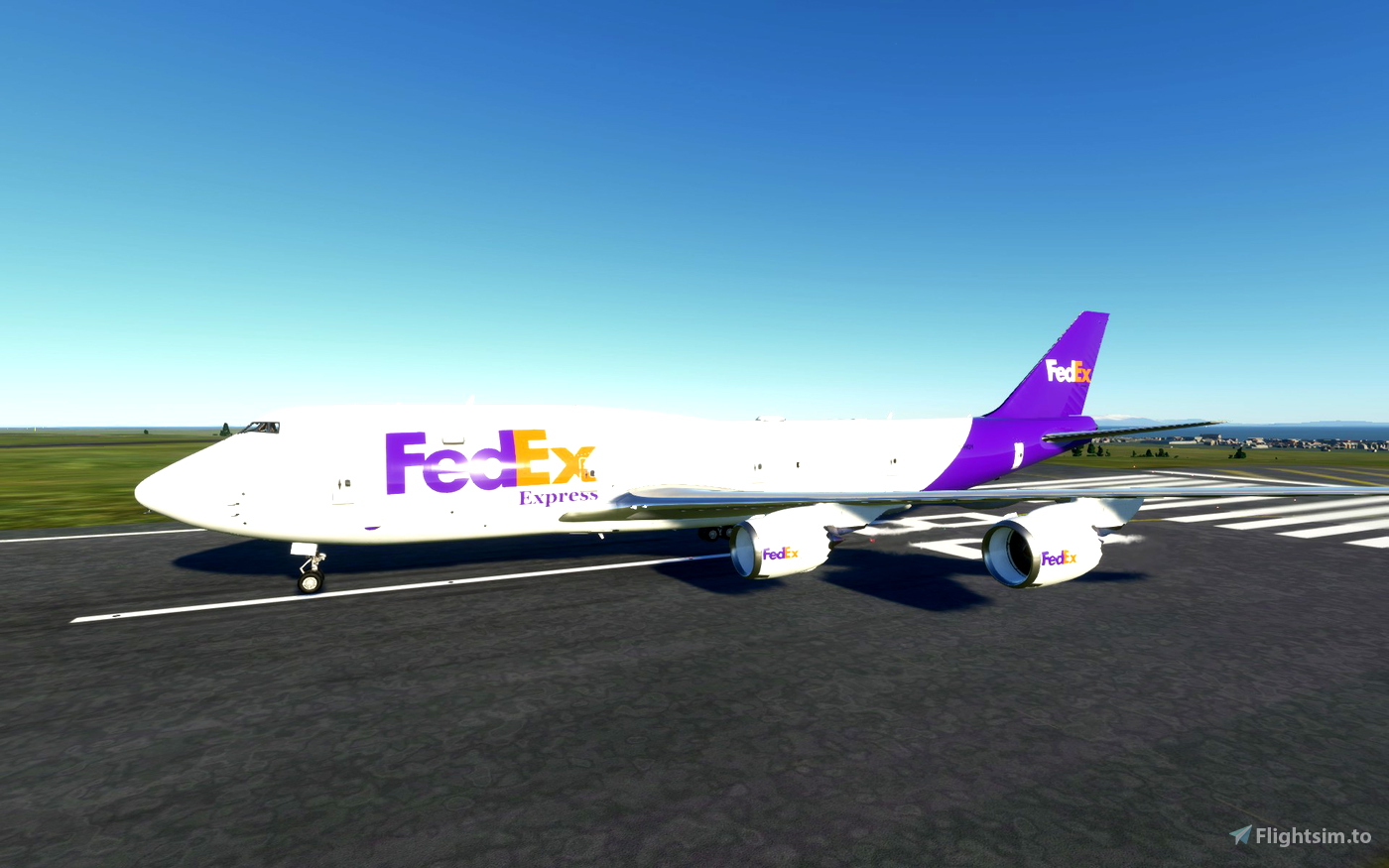 Boeing 747-8F FedEx cargo livery for Microsoft Flight Simulator | MSFS