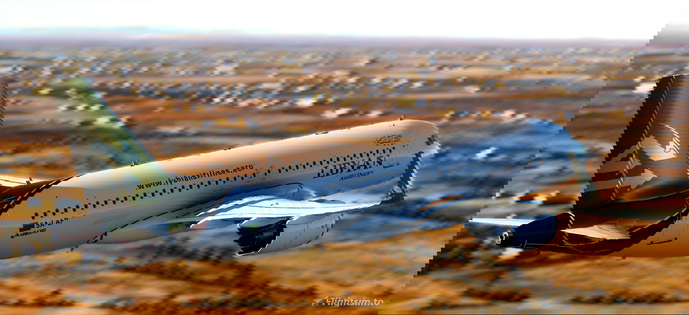 Libyan Airlines - pre2011/old Libyan flag [patch 5] for Microsoft Flight Simulator | MSFS