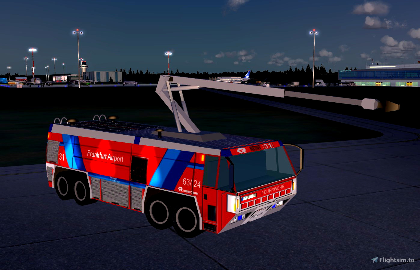 Aiport Fire Truck Simba for Microsoft Flight Simulator | MSFS
