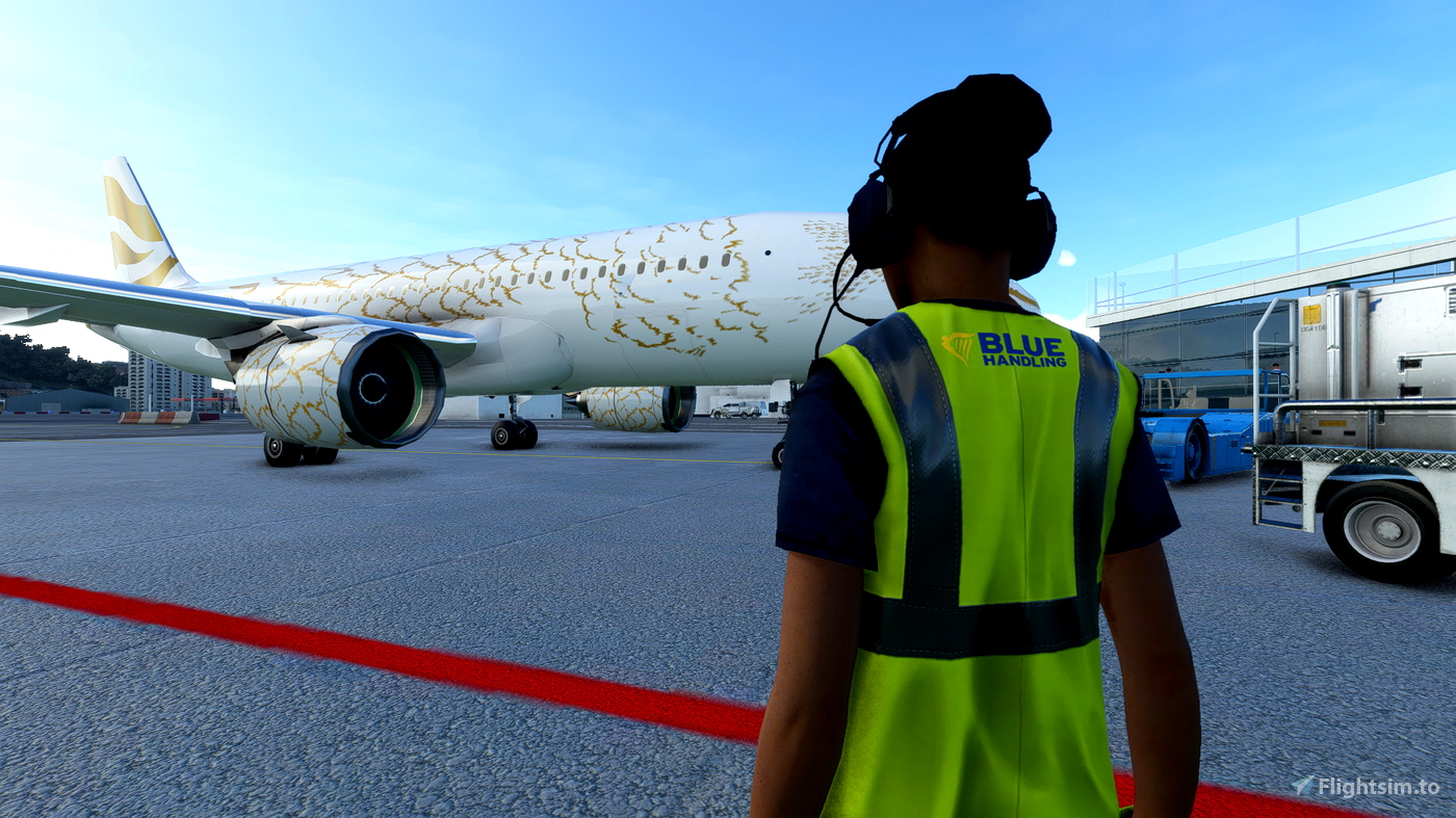 [Ground Handling] Blue Handling Textures (Ryanair) for Microsoft Flight ...