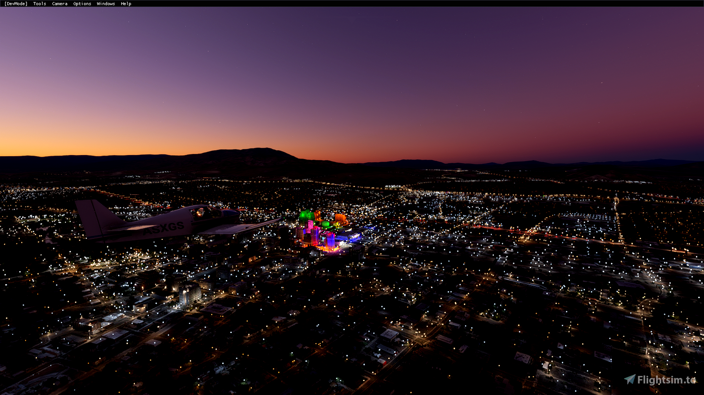 Reno NEVADA Night Enhanced for Microsoft Flight Simulator | MSFS