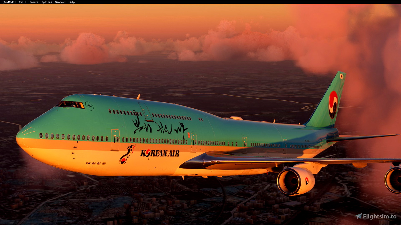 Boeing 747-8 Korean Air "No mirrored" for Microsoft Flight Simulator | MSFS