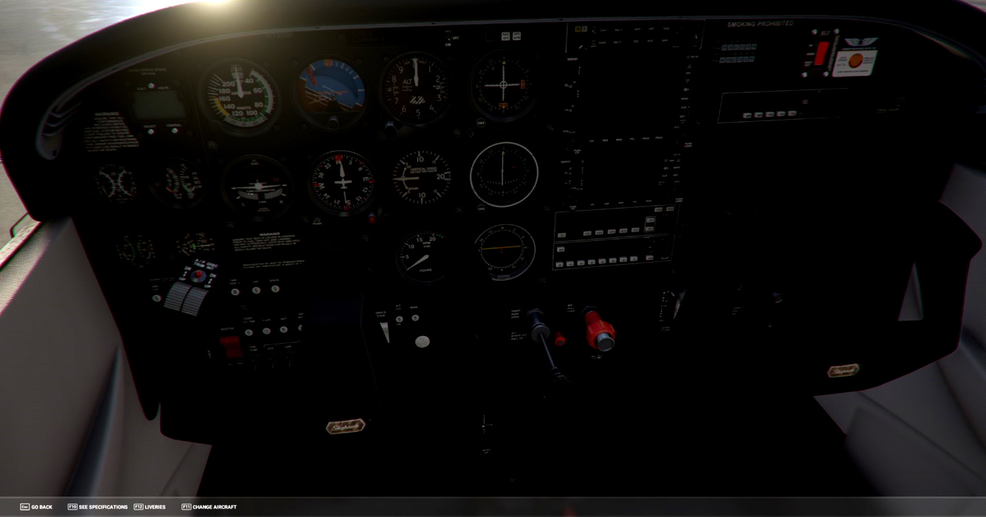 C172 Classic - White Interior w/black panel. for Microsoft Flight ...