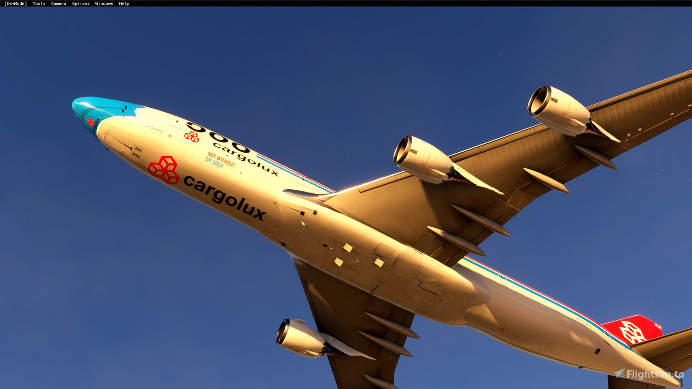 Boeing 747-8 Cargolux masked for Microsoft Flight Simulator | MSFS