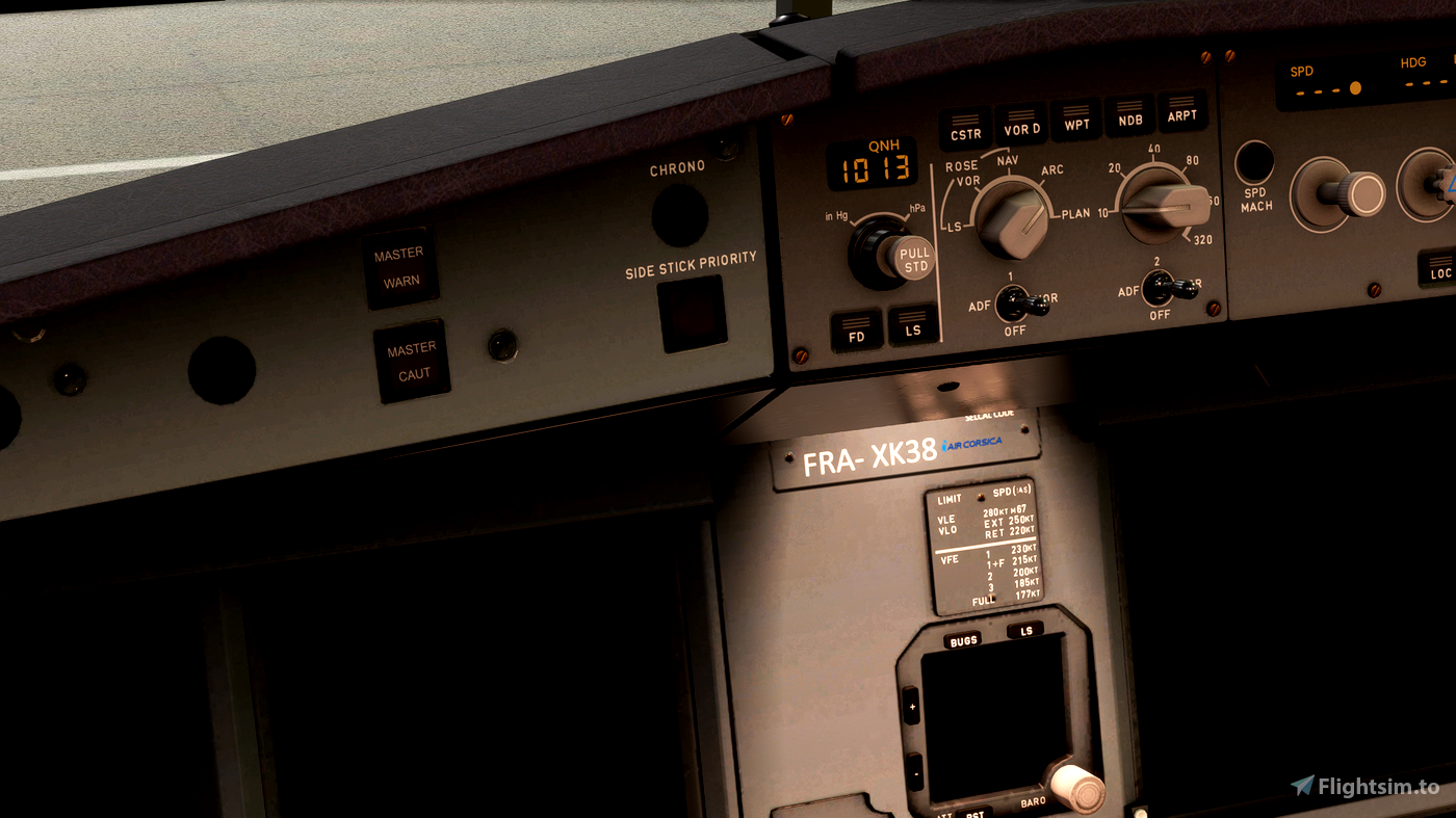 AIR CORSICA Selcal Code Plate for A32NX for Microsoft Flight Simulator ...