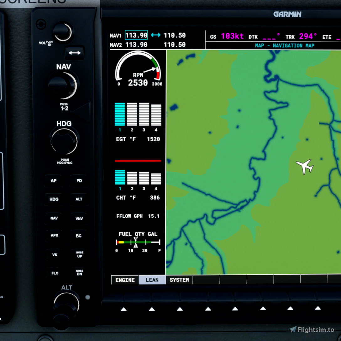 Moulinsart Cessna C172S Plus (G1000 MFD Engine-Lean-System pages) for ...