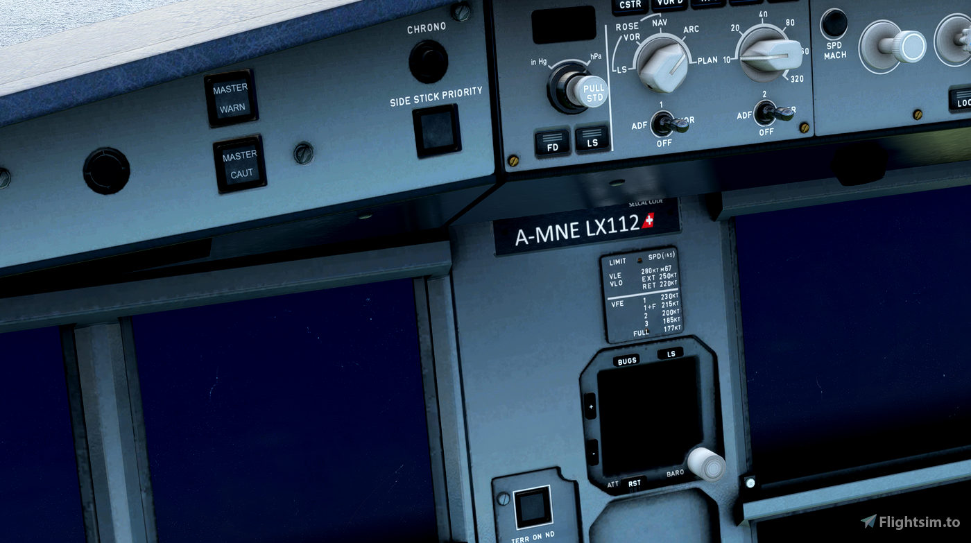 SWISS Selcal Code Plate for A32NX for Microsoft Flight Simulator | MSFS