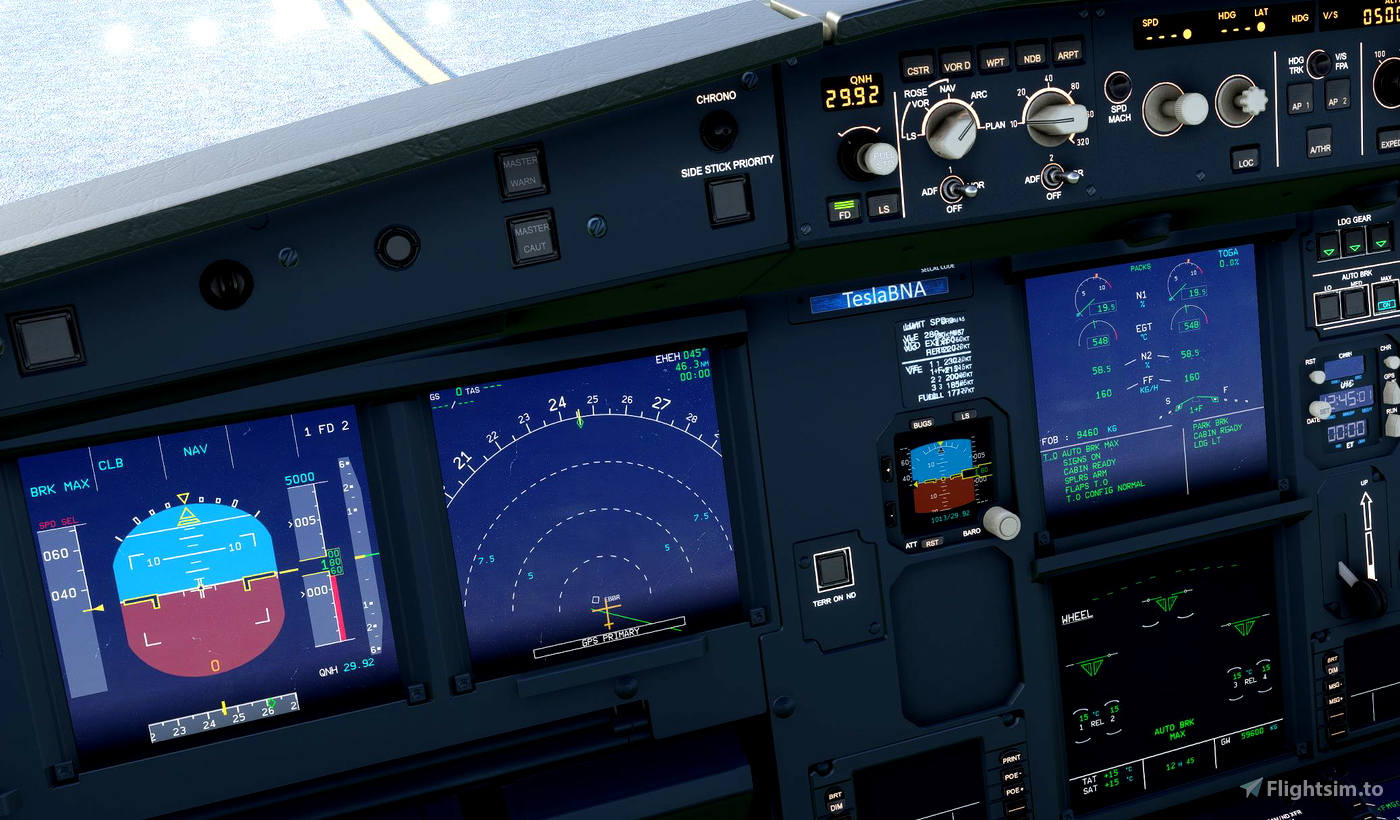 TeslaBNA Selcal Code Plate for A32NX pour Microsoft Flight Simulator | MSFS