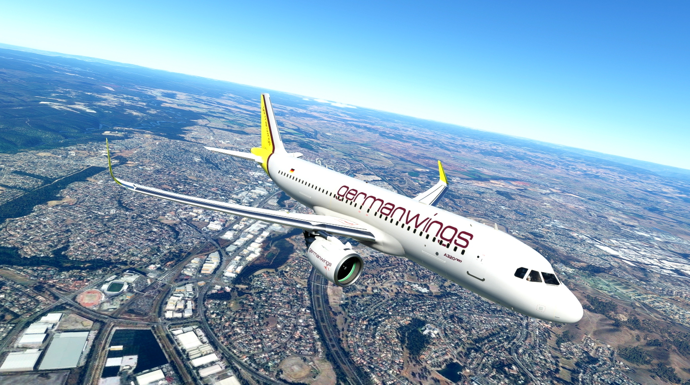 Germanwings Retro Livery for A320neo for Microsoft Flight Simulator | MSFS