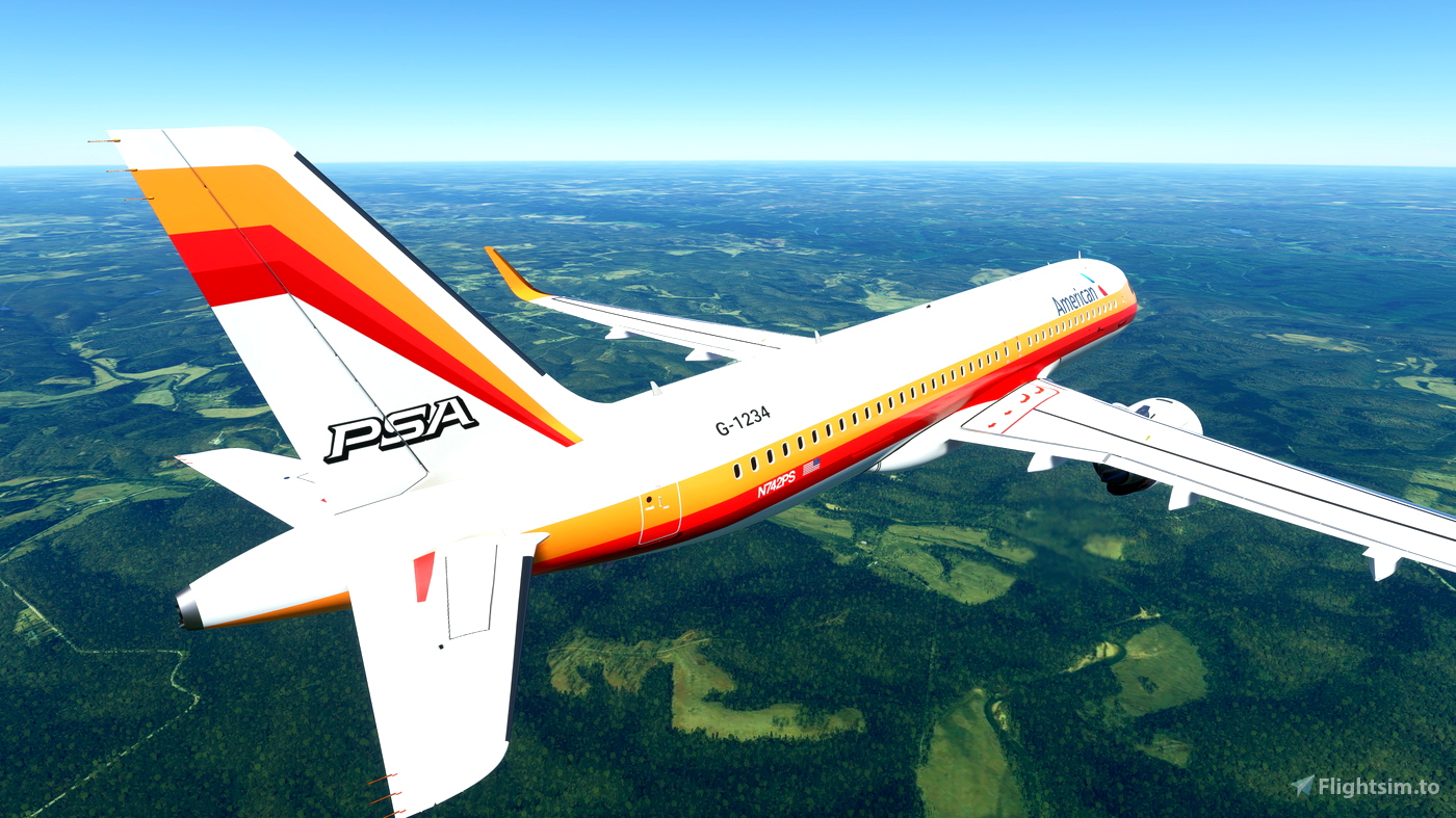 American Airlines N742PS "Pacific Southwest Airlines" Retro | FlyByWire ...