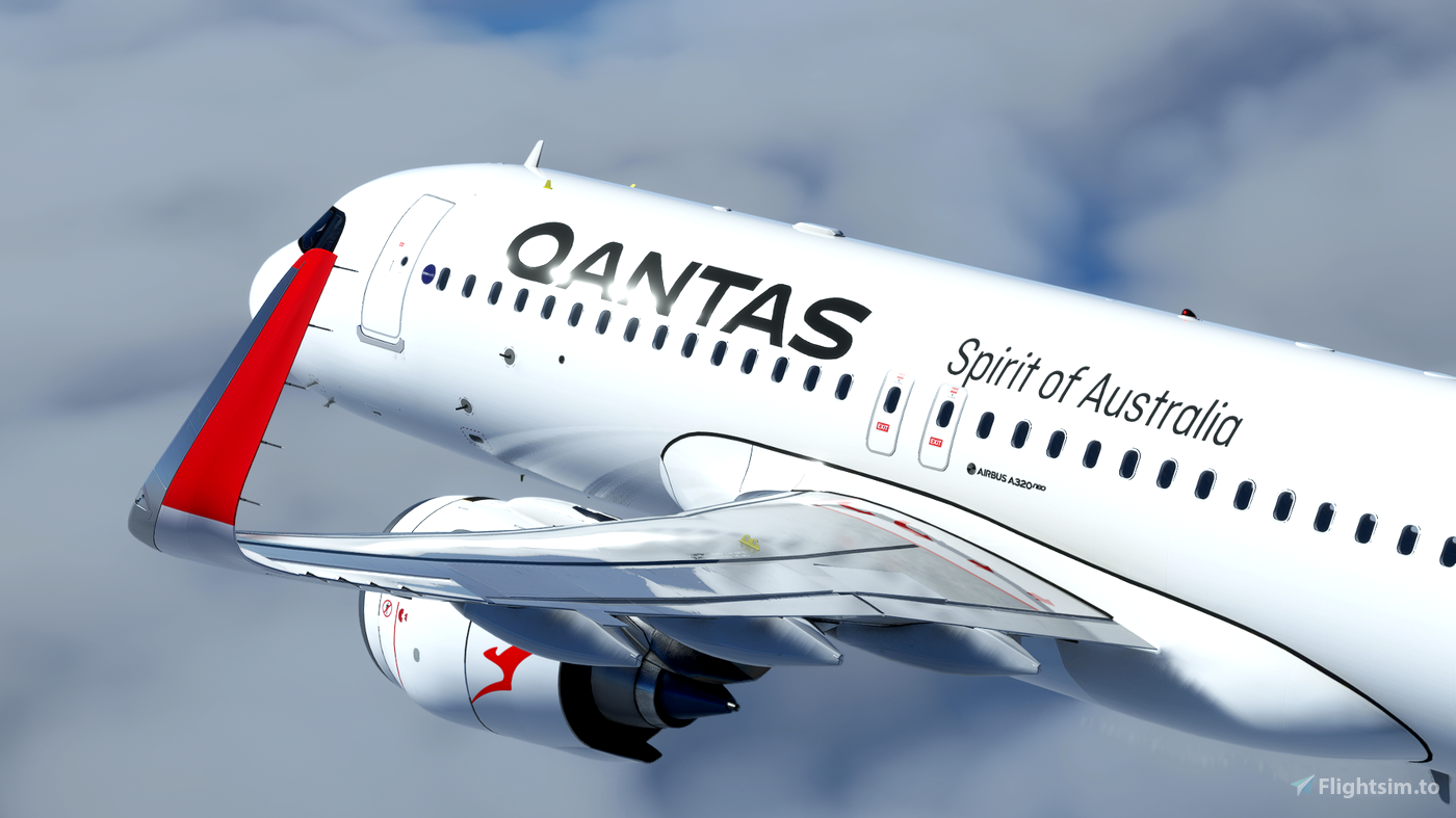 [A32NX] (13bandit) A320neo Qantas Airways [8k] - VH-XZQ - Silver Roo ...