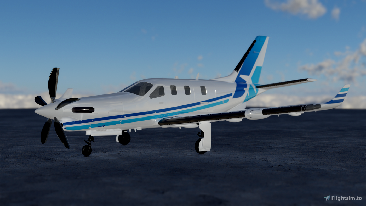 TBM 930 MSFS Addons Blue Livery for Microsoft Flight Simulator | MSFS