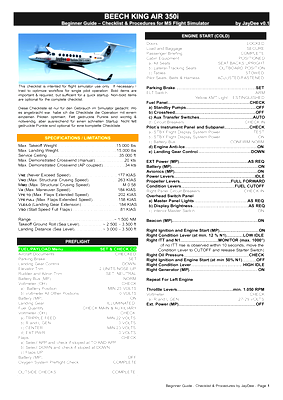 ATR 72-600 - Checklist & Procedures for Microsoft Flight Simulator | MSFS
