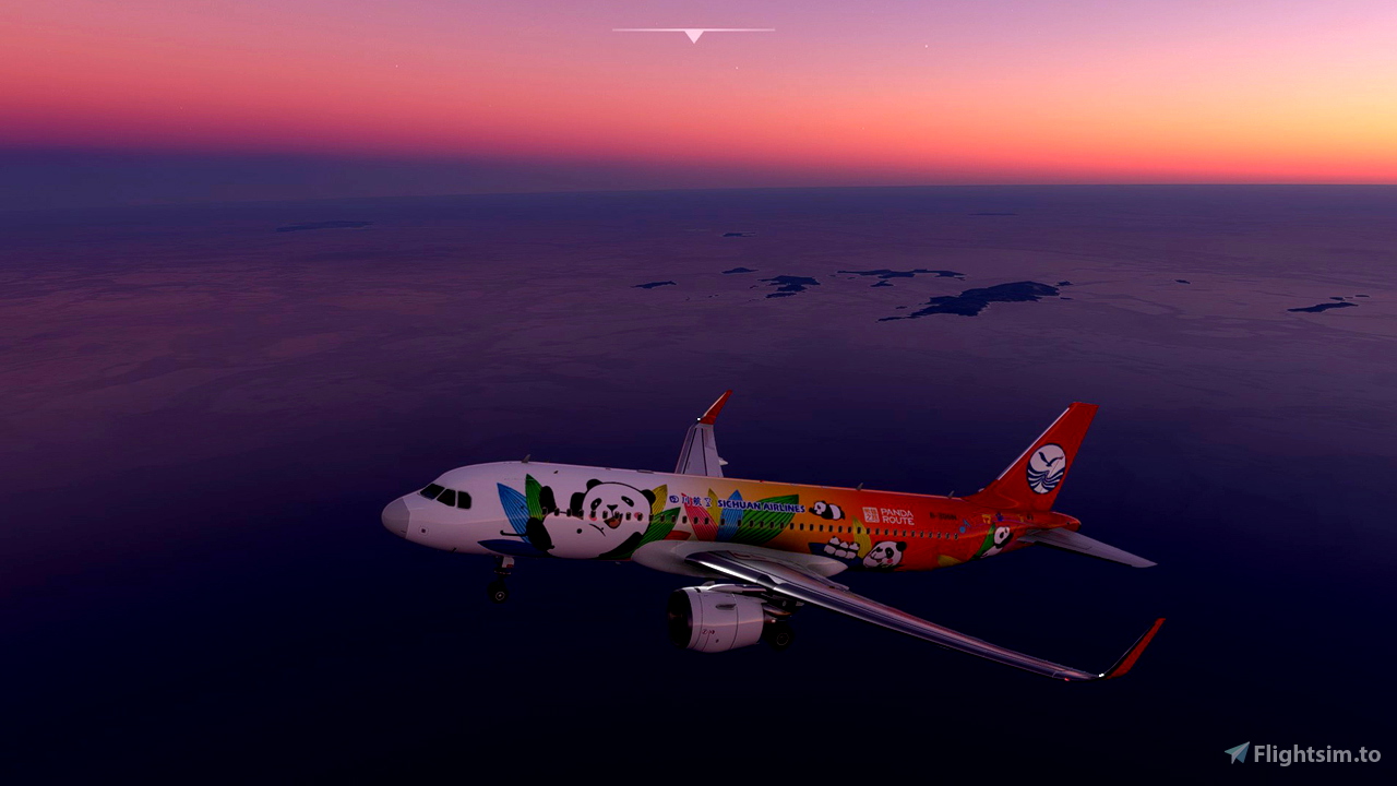 A320 Sichuan Airlines Panda Livery 8K - Asobo version 对于 Microsoft ...