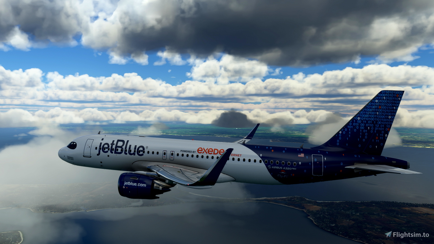 [A32NX] JetBlue Airways Binary Code Livery 8K ultra for Microsoft ...