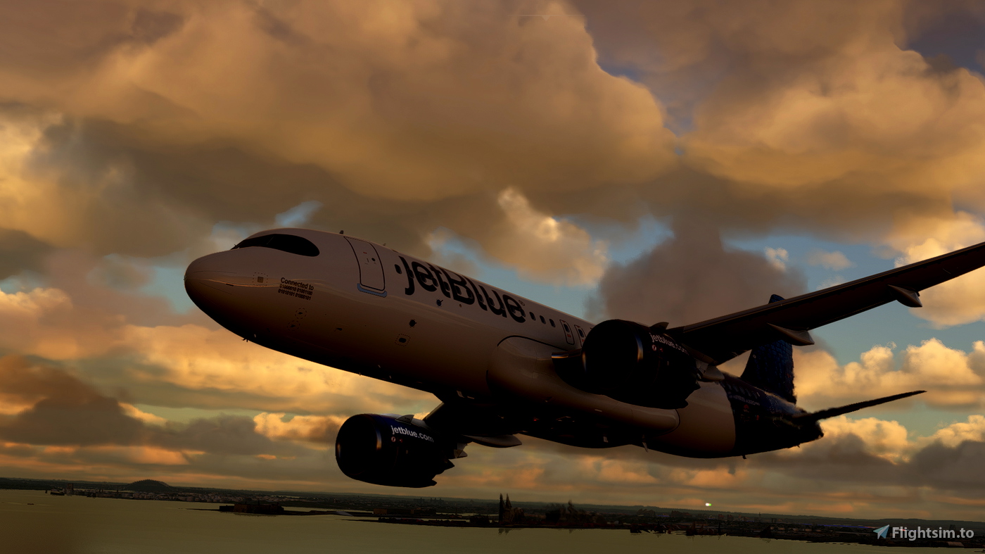[A32NX] JetBlue Airways Binary Code Livery 8K ultra 对于 Microsoft Flight ...