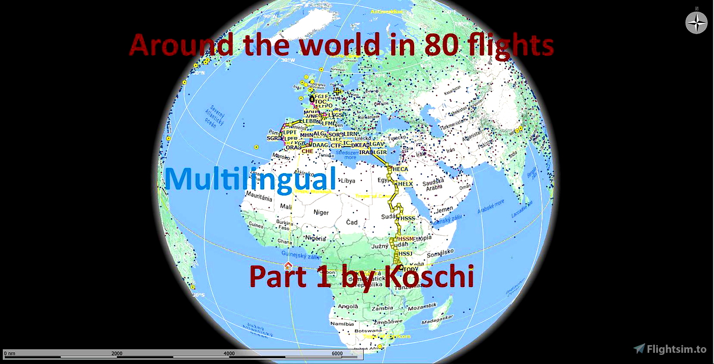 Flight adventure: „Around the world in 80 flights“ RETRO for Microsoft ...