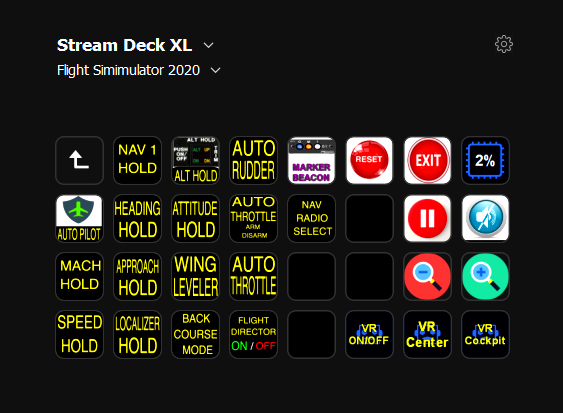 Stream Deck XL - MSFS 2020 for Microsoft Flight Simulator | MSFS