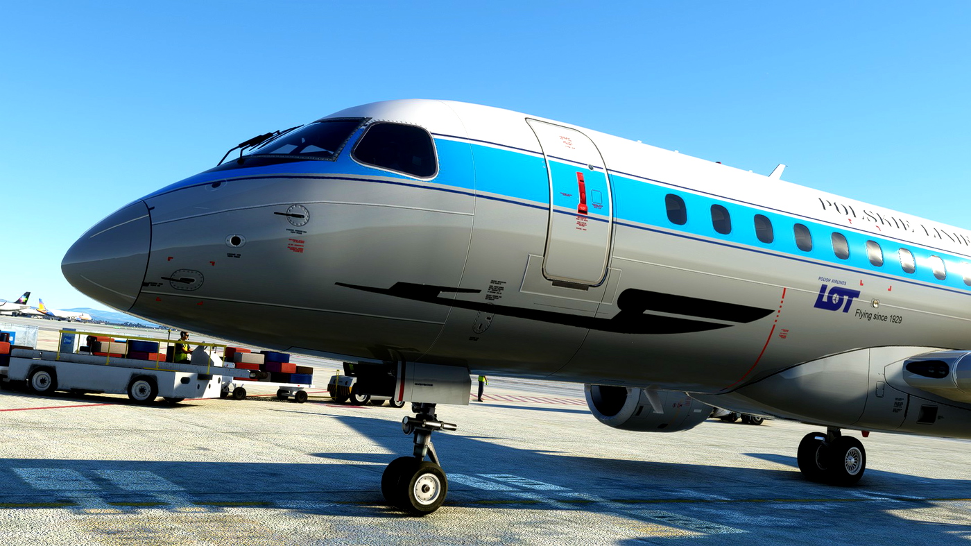 E-175 PLL "LOT" RETRO livery for Microsoft Flight Simulator | MSFS