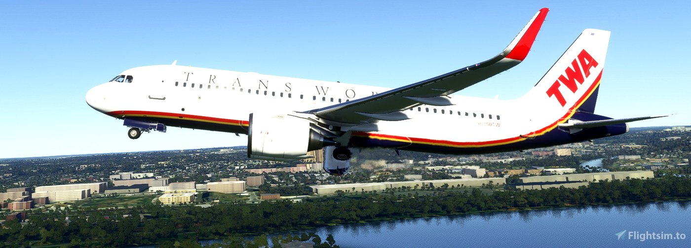 A32NX TWA New Livery Concept 8K for Microsoft Flight Simulator | MSFS