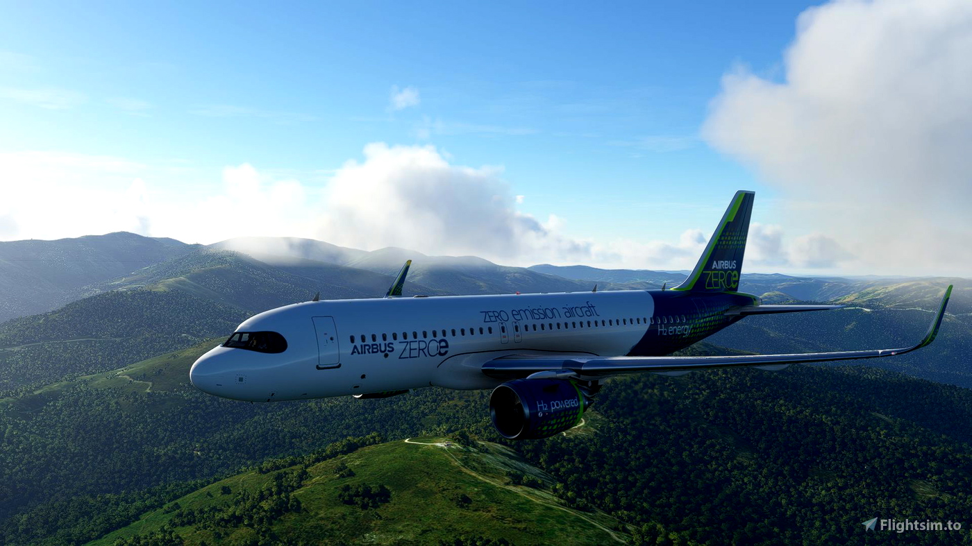 A320 Airbus zero-emission concept 8K for Microsoft Flight Simulator | MSFS