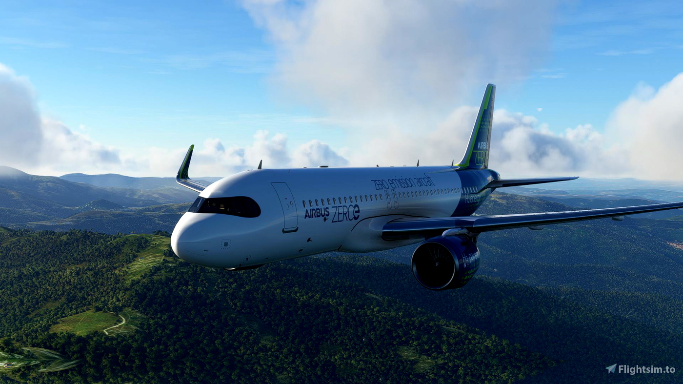 A320 Airbus zero-emission concept 8K for Microsoft Flight Simulator | MSFS