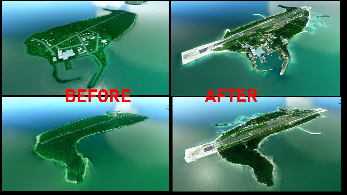 Maldives pack by "0235" for Microsoft Flight Simulator | MSFS