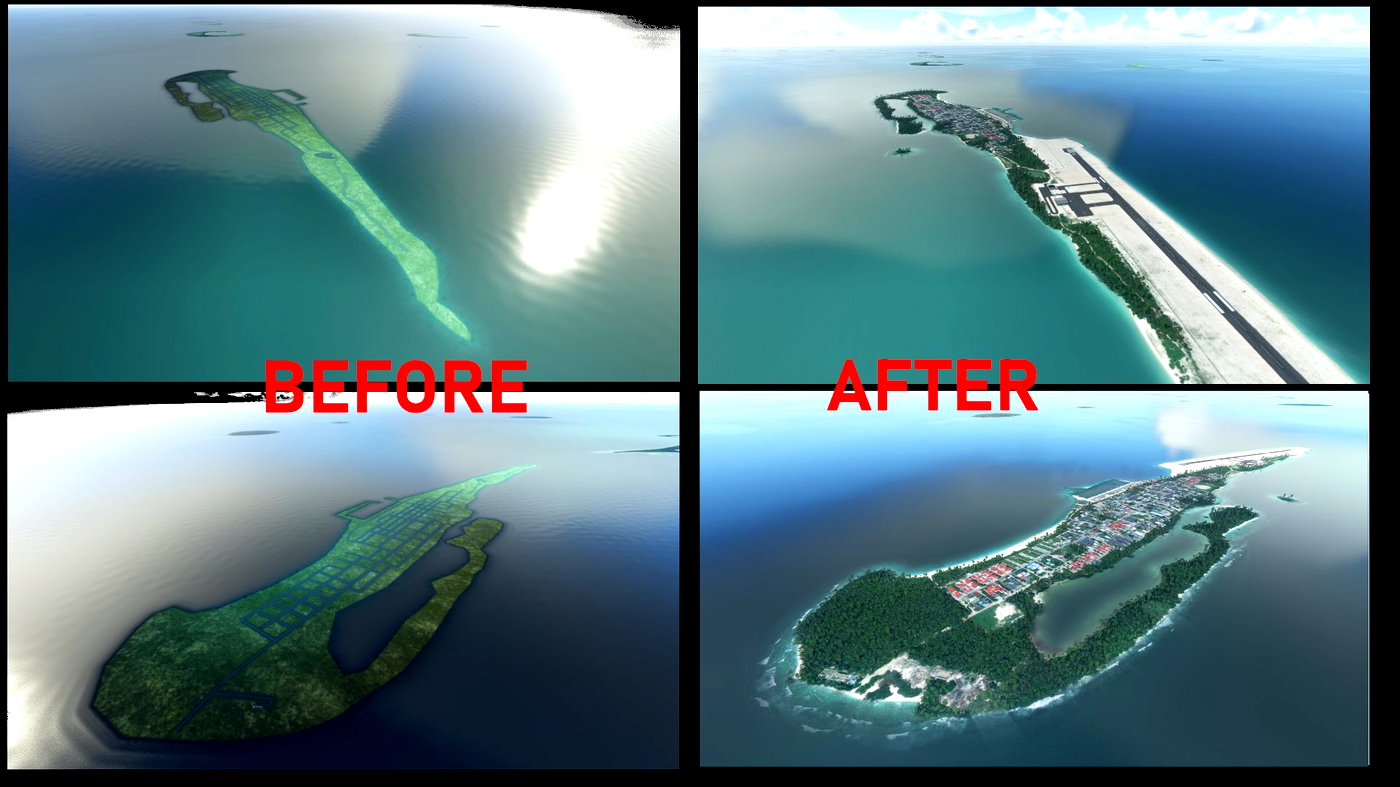 Maldives pack by "0235" for Microsoft Flight Simulator | MSFS