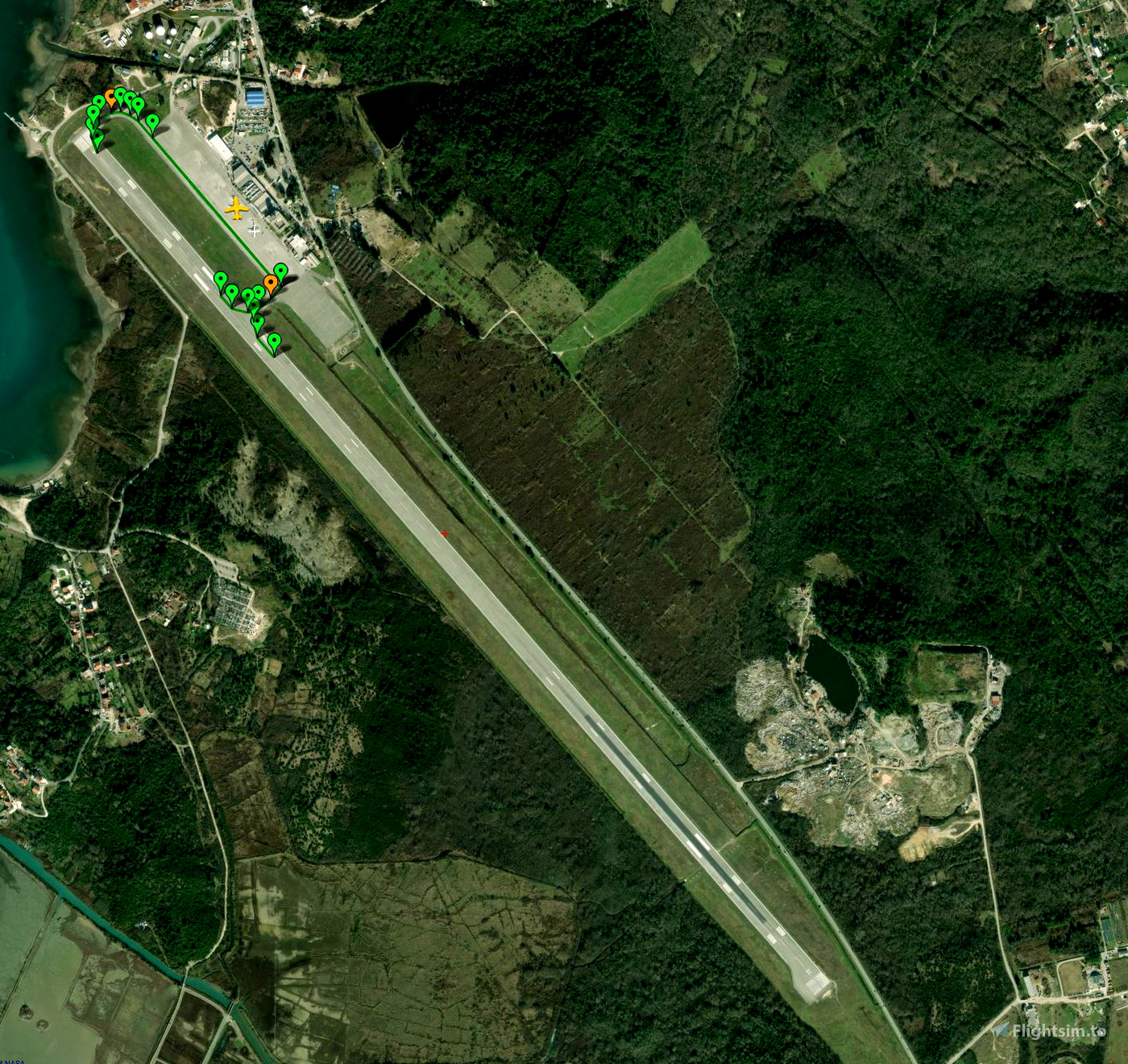 Pilot2ATC Tivat Airport LYTV Taxiways and Gates for Microsoft Flight ...