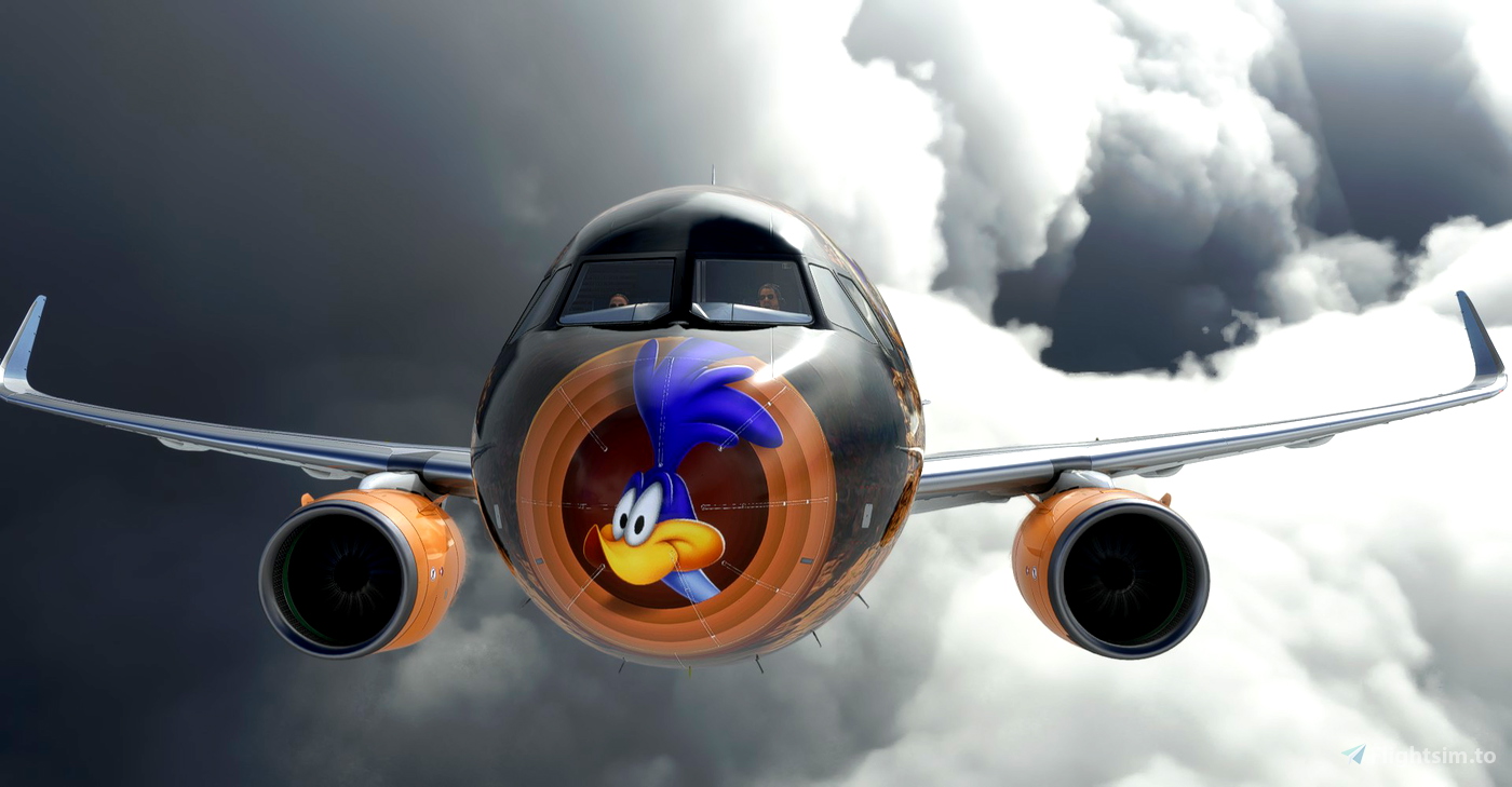 Looney Tunes "Road Runner and Coyote" / "Bip Bip et Coyote" A320 Neo ...
