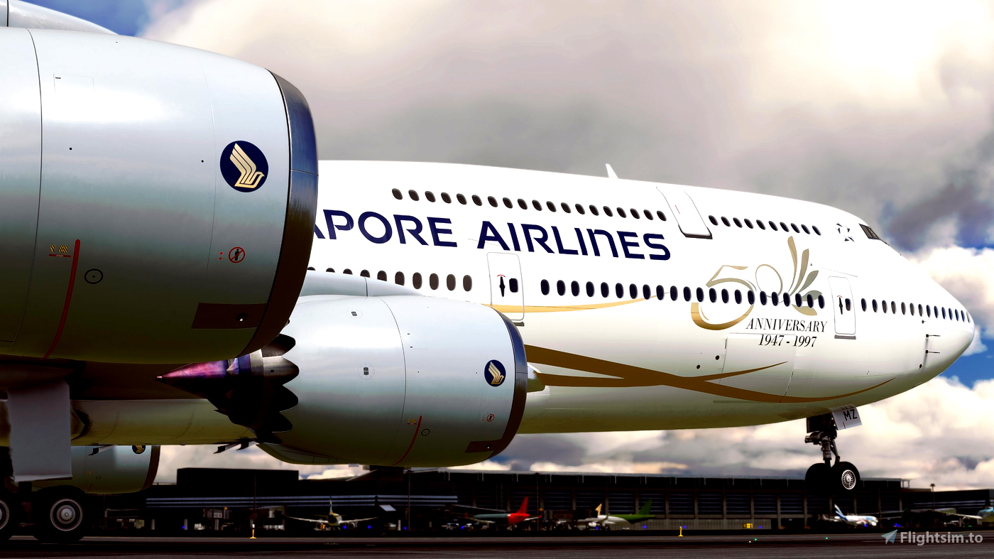 [Not mirrored] B748 Singapore Airlines 50th Anniversary special livery ...