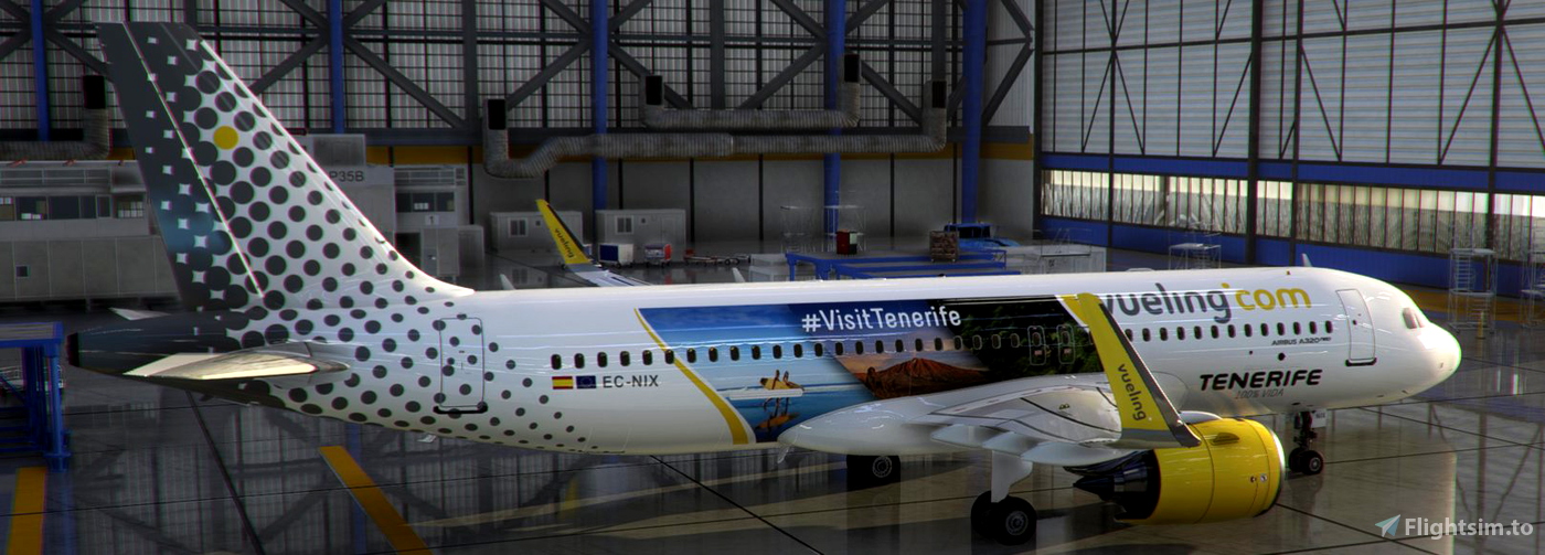 A32NX Vueling EC-NIX "TENERIFE" Sticker 8K for Microsoft Flight ...