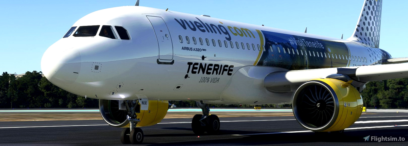 A32NX Vueling EC-NIX "TENERIFE" Sticker 8K for Microsoft Flight ...