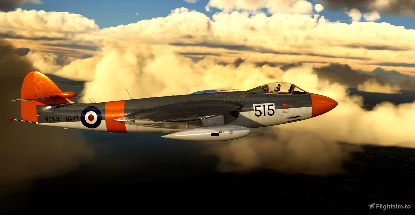 Hawker Seahawk Royal Navy 700 Sqn for Microsoft Flight Simulator | MSFS