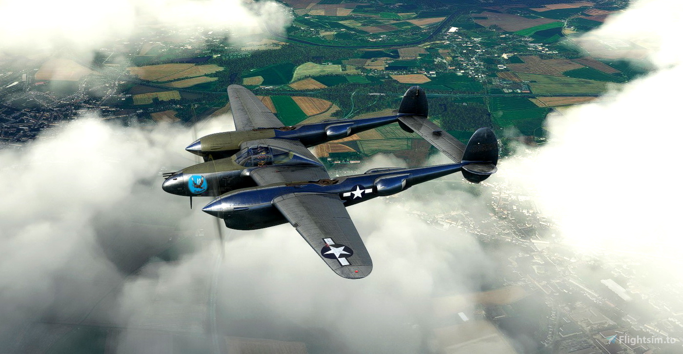 Lockheed P-38 "Snafuperman" for Microsoft Flight Simulator | MSFS