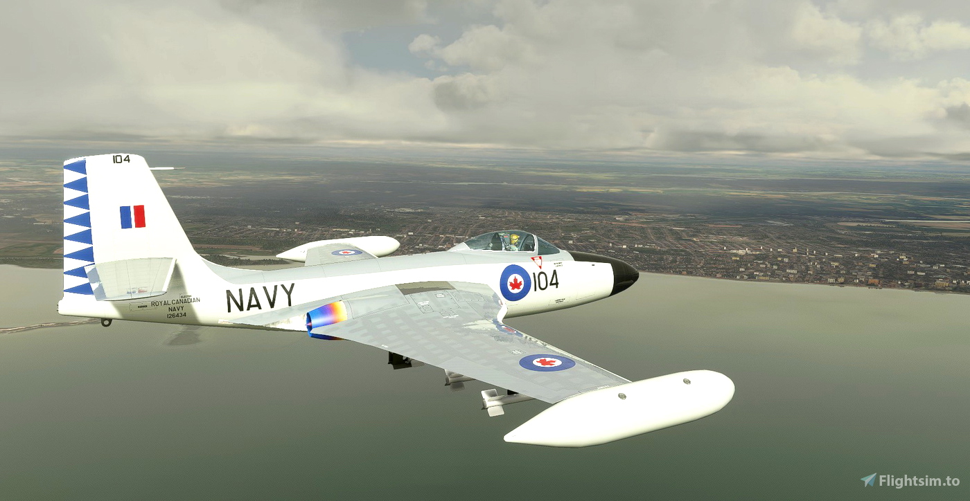 McDonnell F2H-2 Banshee Royal Canadian Navy para Microsoft Flight Simulator | MSFS