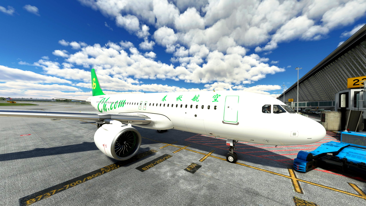 SPRING AIRLINES MESH LIVERY FOR ASOBO A320 NEO for Microsoft Flight ...