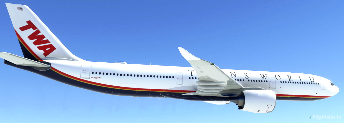 TWA New Livery Concept 8K for Microsoft Flight Simulator | MSFS
