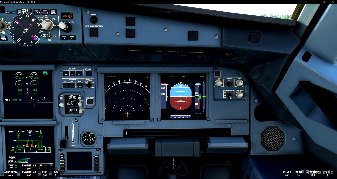 Asobo A320 Neo Fixed Cockpit Instrument Views for Microsoft Flight Simulator | MSFS