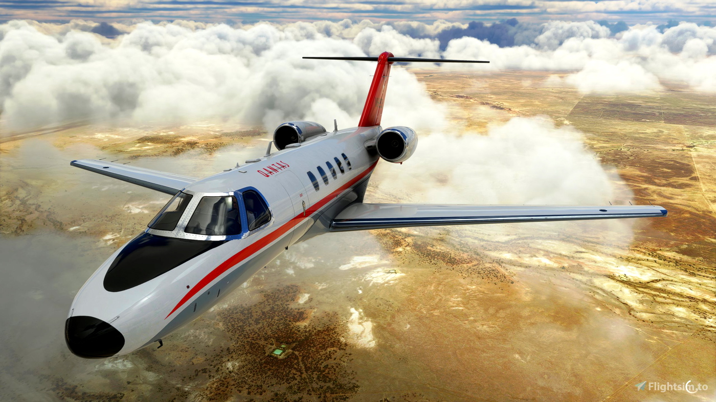 CJ4 QANTAS RETRO ROO 2 (Variation 1) for Microsoft Flight Simulator | MSFS