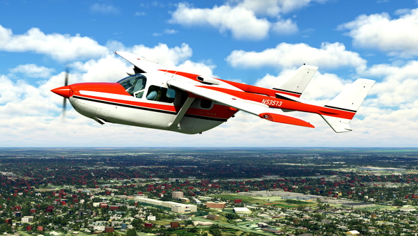 Blue and Grey Swoops Livery for Carenado C337 Skymaster for Microsoft ...