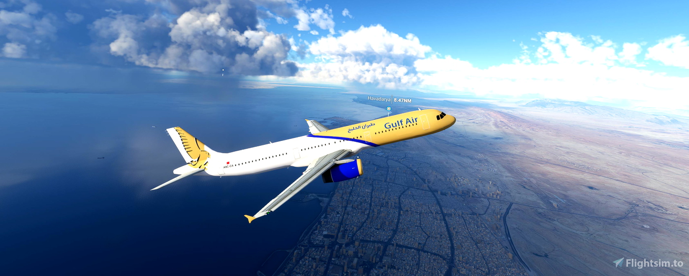 AMP A321 Livery Gulf Air for Microsoft Flight Simulator | MSFS