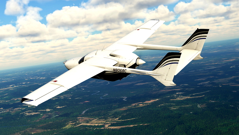 Blue and Grey Swoops Livery for Carenado C337 Skymaster for Microsoft ...