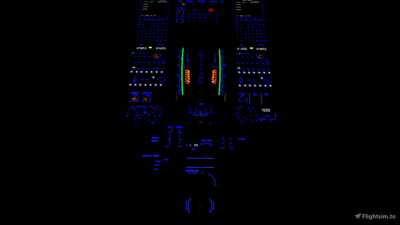 Blue Cockpit lights and White LCD for FBW A32NX for Microsoft Flight ...