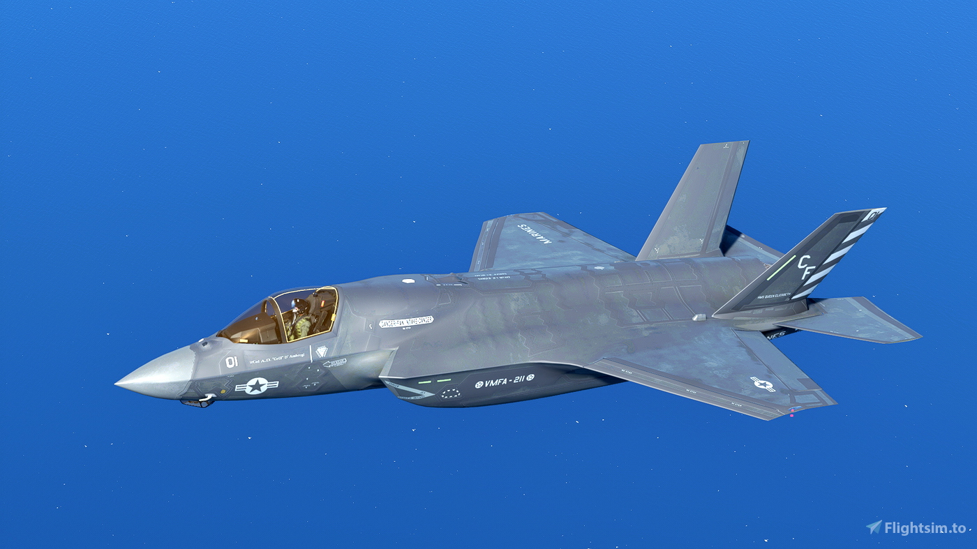 F-35B Lightning II - VMFA-211 HMS QE low vis for Microsoft Flight Simulator | MSFS