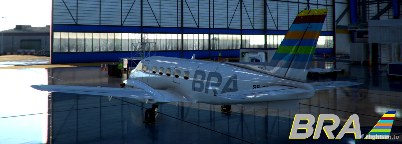 Nextgensim Embraer EMB110P1 Bandeirante Flyg Bra för Microsoft Flight ...