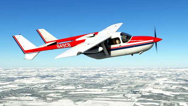 Blue and Grey Swoops Livery for Carenado C337 Skymaster for Microsoft ...