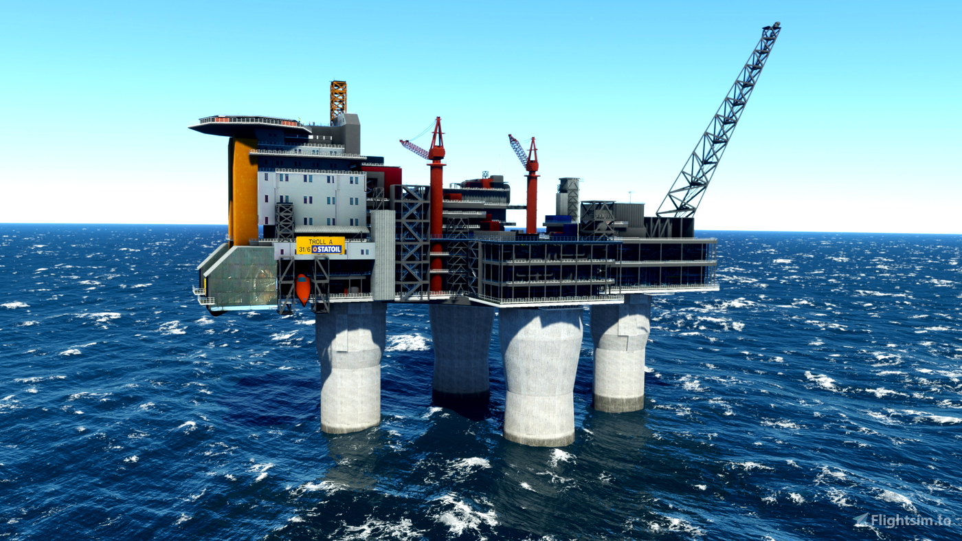 The Biggest Gas platform Troll A + Helipad ( without accident ) for ...